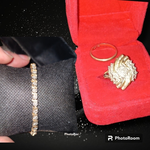 Jewelry | 2 Stunning 14k 1k Gold Rings Stunning Gold Bracelet | Poshmark
